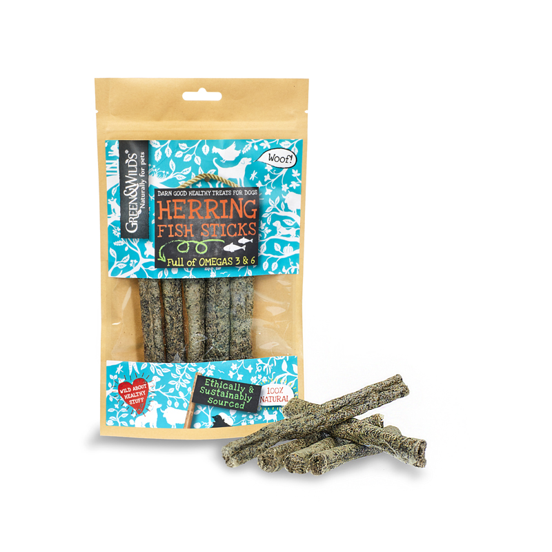 Green & Wilds Herring Fish Sticks100g – Simply Pets