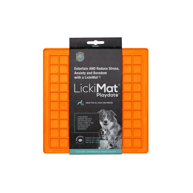 Licki Mat Playdate Orange – Simply Pets